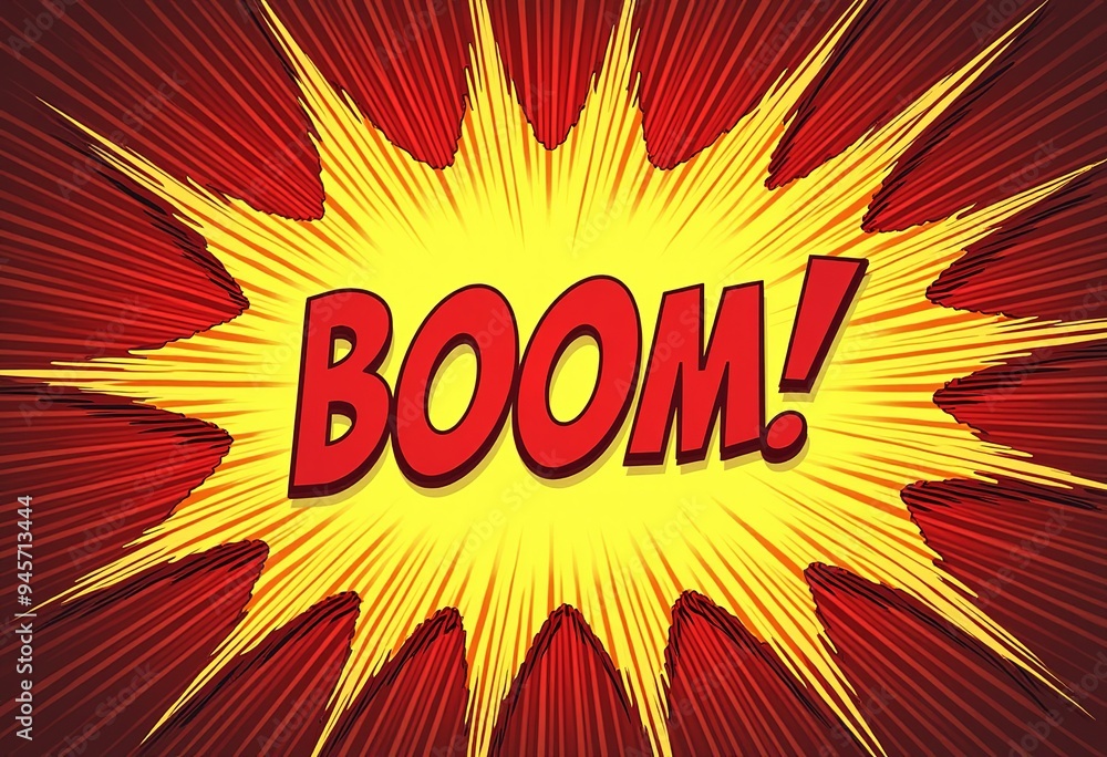 Comic Book Explosion Graphic: Digital Art, Visual Effects, Action Scene ...