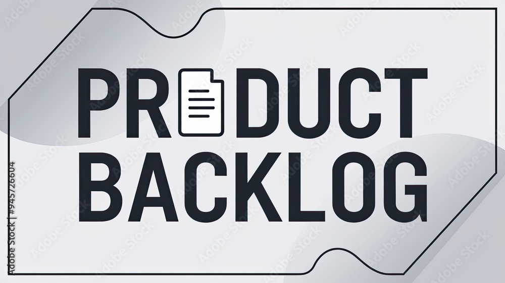 Product Backlog Illustration with Icon and Text Elements Stock ...