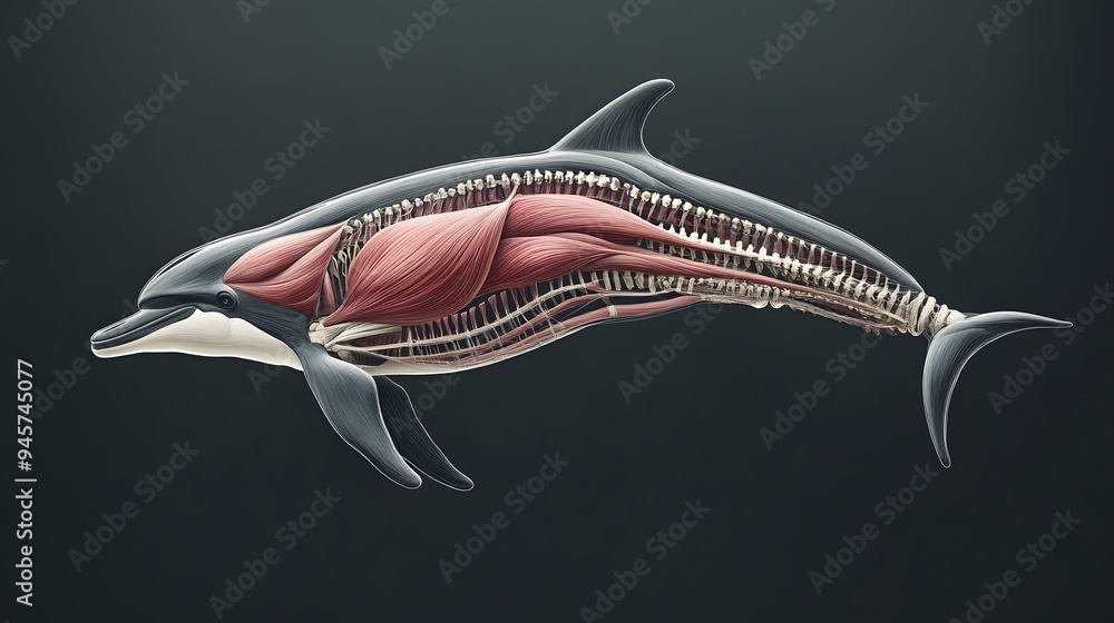16. The detailed anatomy of a dolphin including muscle structure and ...