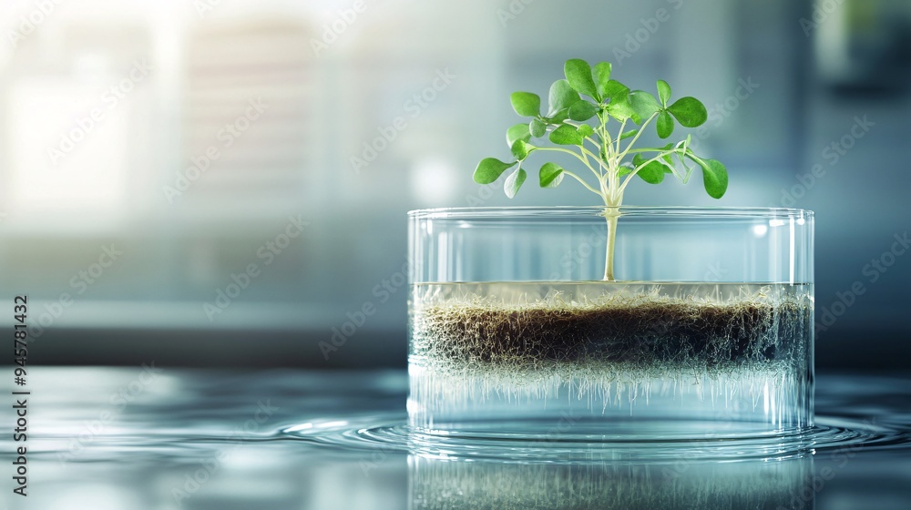 scientific illustration, plant tissue culture, detailed cross-section ...