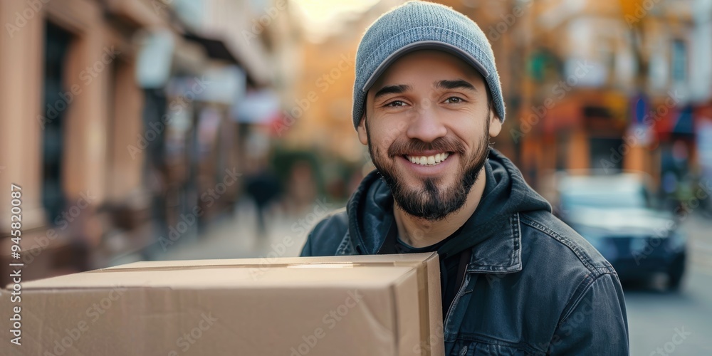 Courier service for distribution and logistics in an outdoor setting ...