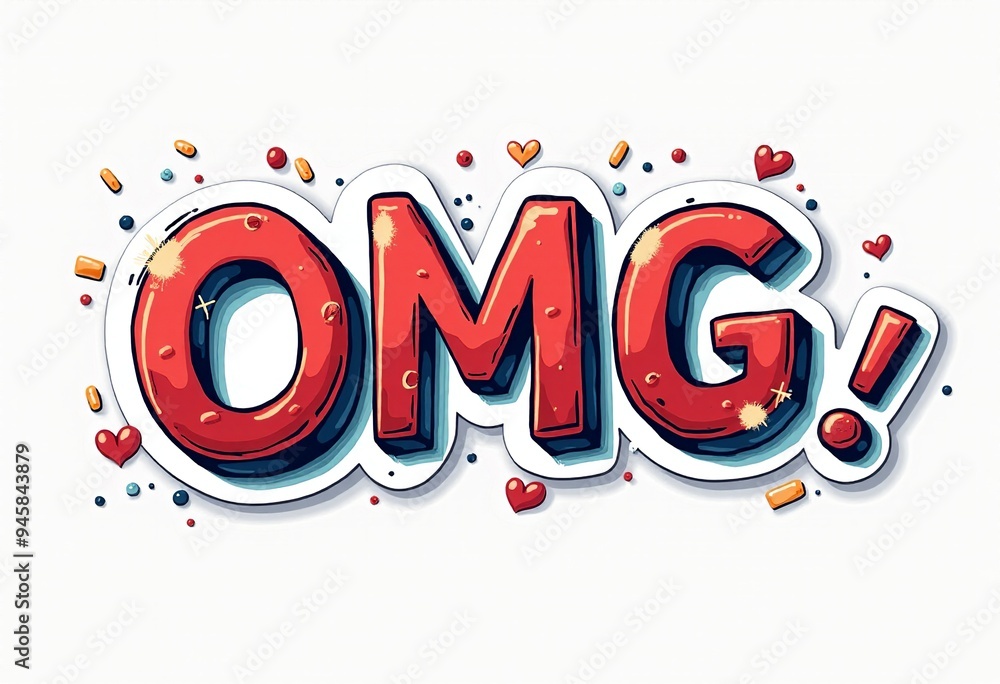 Millennial Catchphrase Sticker | OMG Hand Lettering | Doodle Art | Gen ...