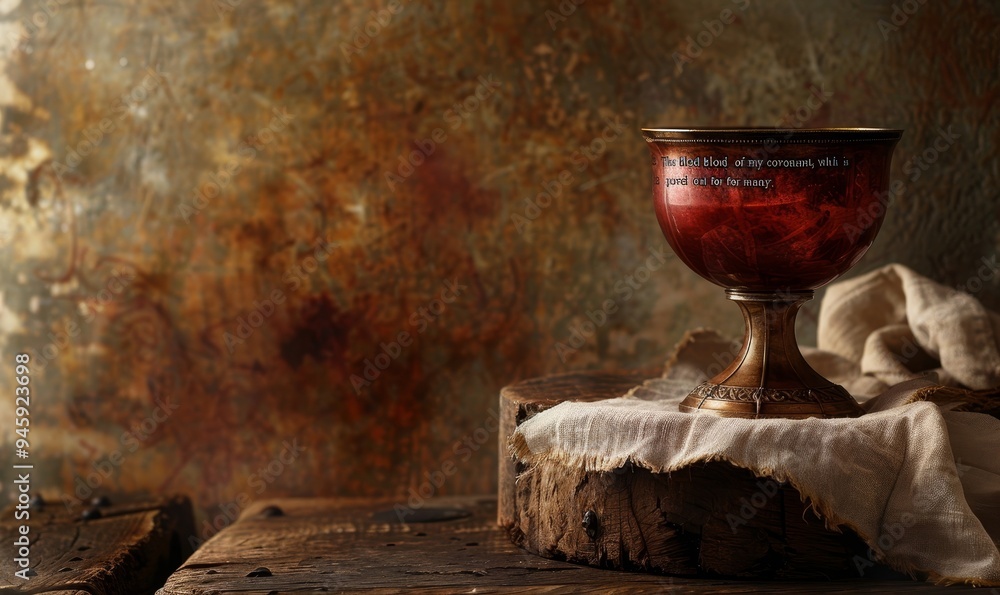 Sacrament. The Eucharist, Holy Communion, Lord's Supper with copy space ...