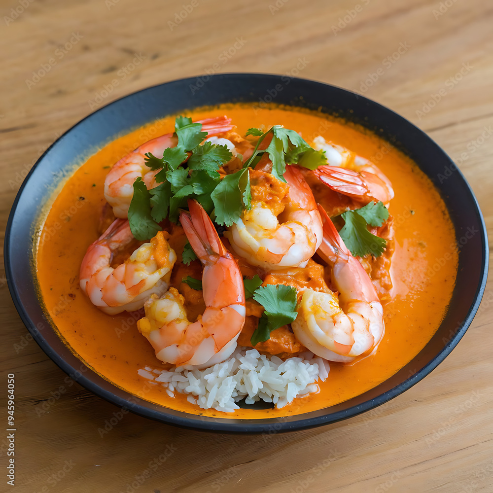 High-Impact Restaurant Menu Banner for Shrimp Fish Curry social media ...