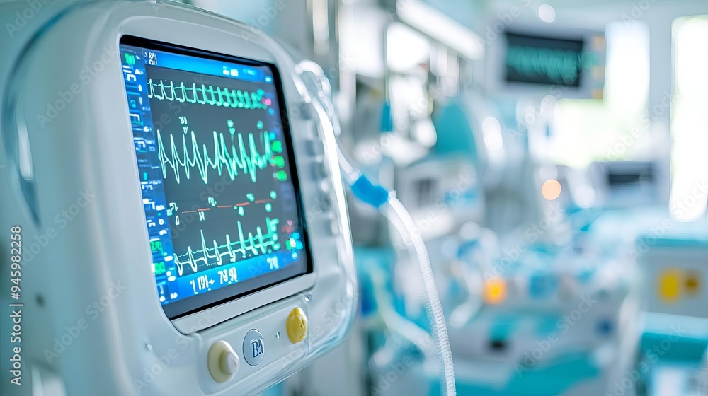 Advanced neonatal intensive care unit NICU with incubators and ...