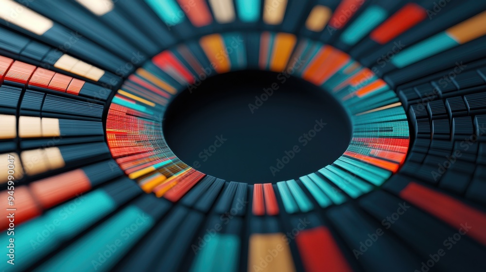 Kaleidoscope effect: Create a kaleidoscope using financial symbols and ...