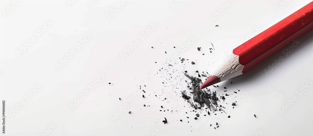 Red pencil eraser removes black pencil lines on a white paper ...