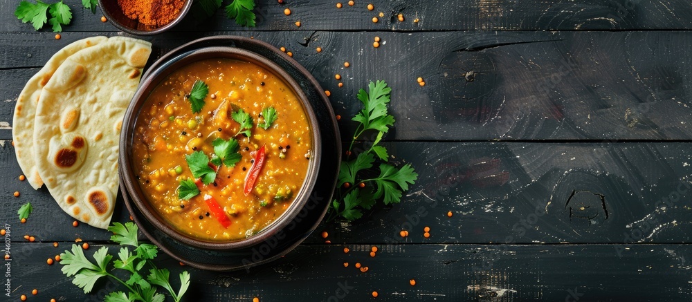 Indian dal dishes Masoor Dal or Dal Tadka Curry along with homemade ...