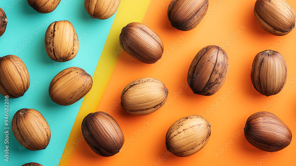 Carya laciniosa Shellbark Hickory a different color background ...