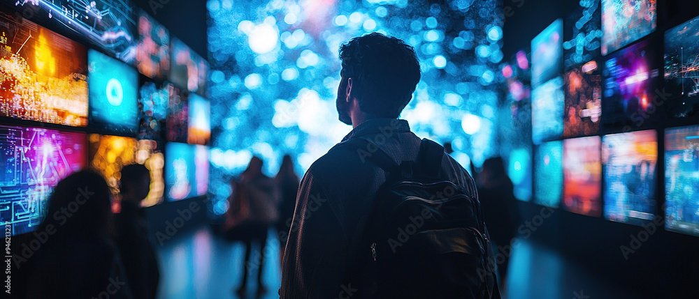 A high-tech digital marketplace where software and AI solutions are ...