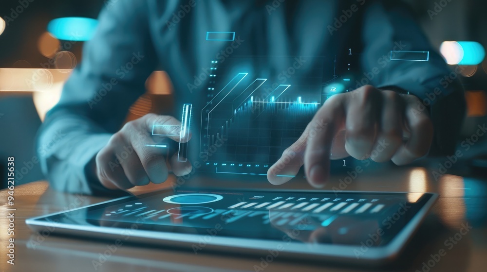 Data analysis, Business intelligence (BI), business analytics (BA) with key performance ...