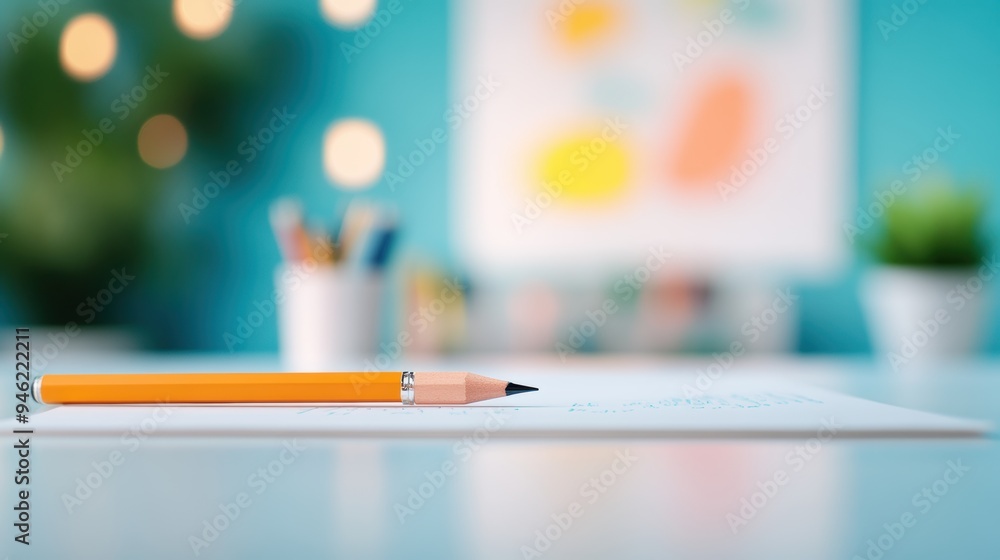 A close up shot of an illustrator desk, highlighting the tools ...