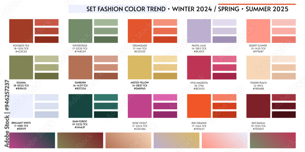 ACTUAL FRESH New fashion color trend winter spring season 2024 2025 ...