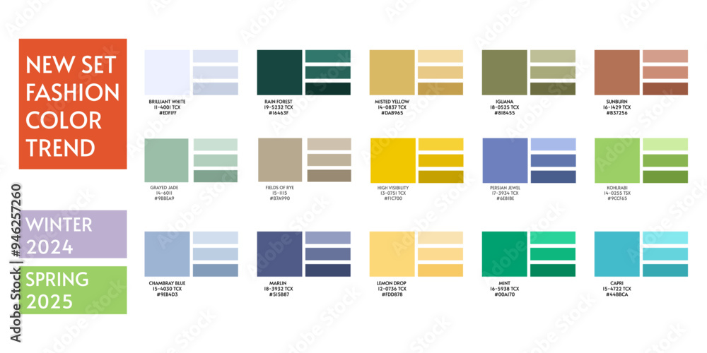 ACTUAL FRESH New fashion color trend winter spring season 2024 2025 ...