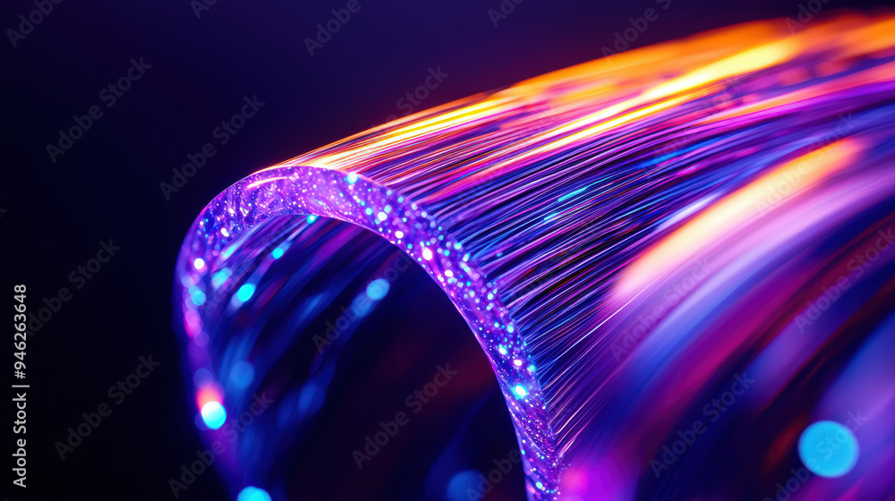 Laser optics in communication, visualizing the role of optical fibers ...