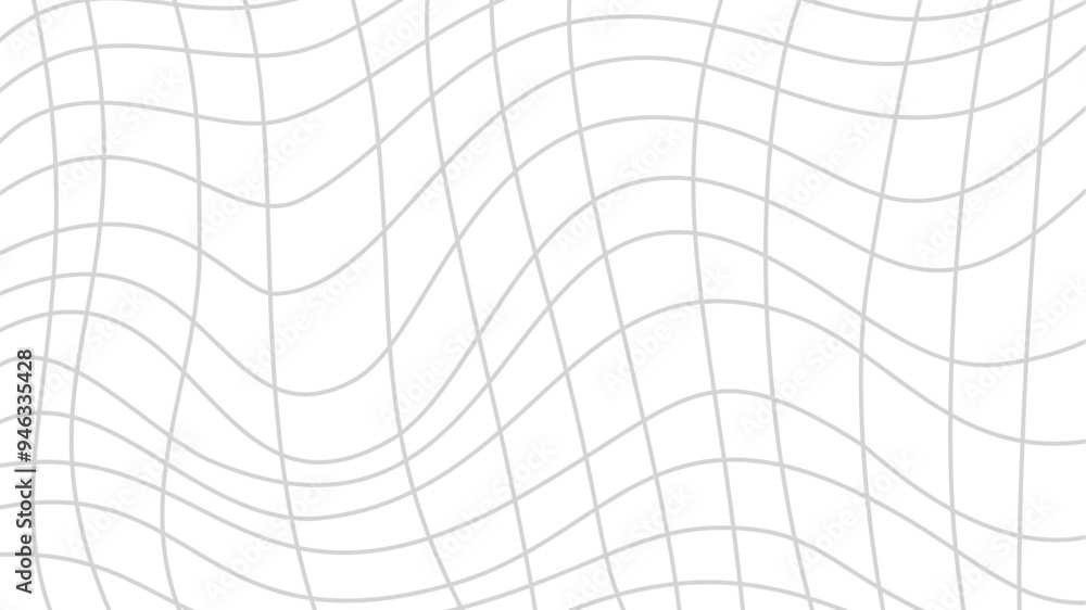 square grid line background. distort grid lines background. wavy square ...