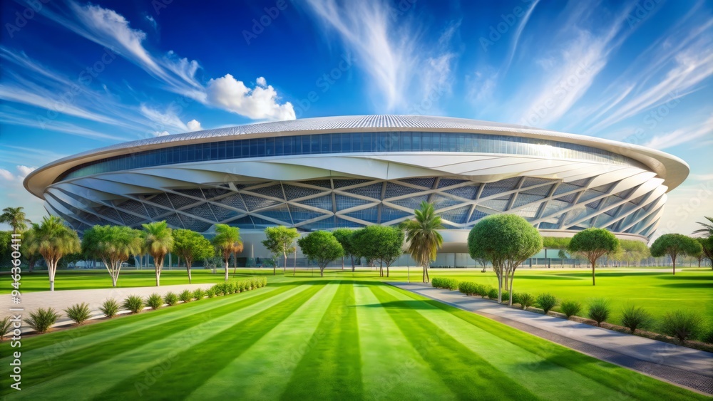 Spectacular daytime exterior of a modern, state-of-the-art sports ...