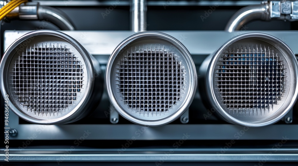 Detailed look at the condenser unit of an ethylene cooling system ...