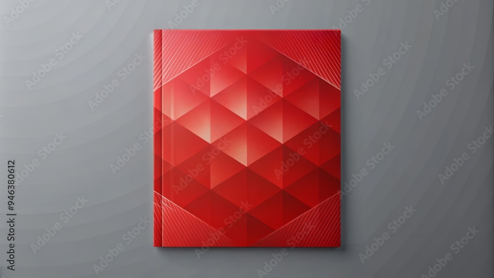 Vibrant red corporate brochure cover with subtle gradient effect ...