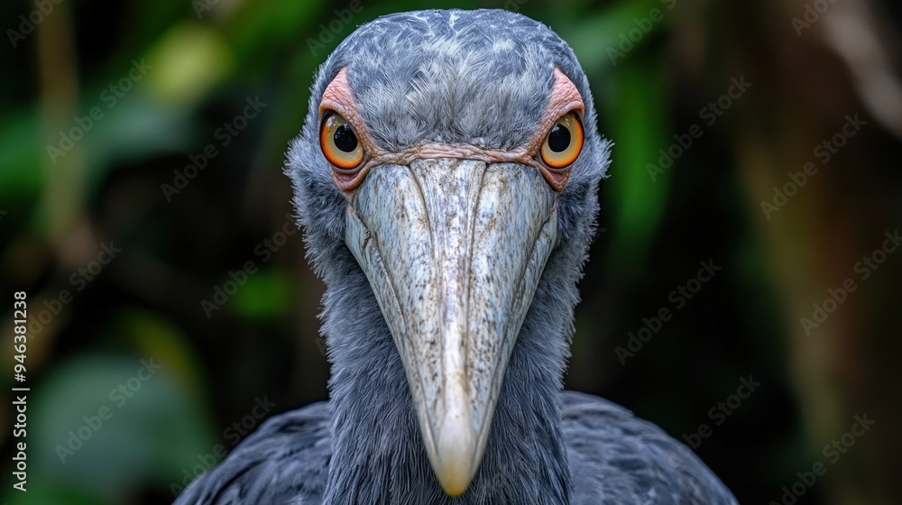 Bird species the shoebill or with the Latin name balaeniceps rex is ...