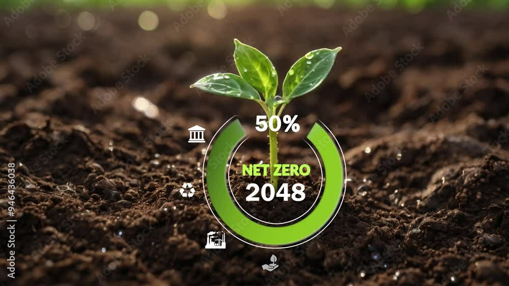 Net Zero Emissions 2050 Countdown Animation Net zero , carbon neutral ...