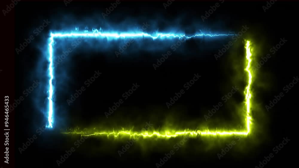 fire effect frame border. looping animation, Alpha channel, transparent ...