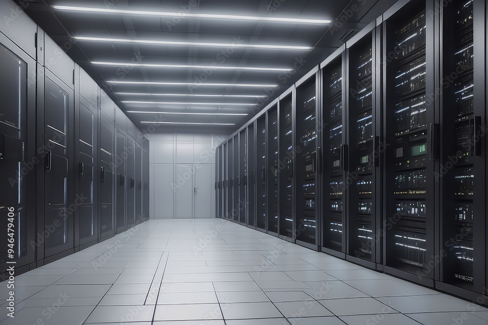 "Modern Data Center Walkthrough" "3D Render of Server Racks" "Cloud ...