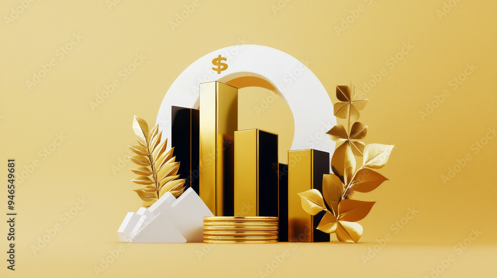 Wealth management infographic showcasing the integration of gold and ...