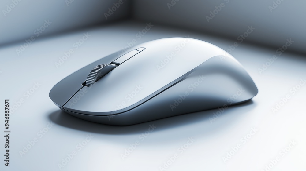 Modern Silver Wireless Mouse: Ergonomic Design for Comfort and Control ...