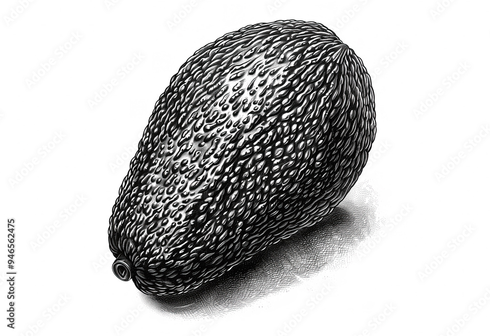 Avocado sketch hand drawn. Healthy food avocado pear illustration ...