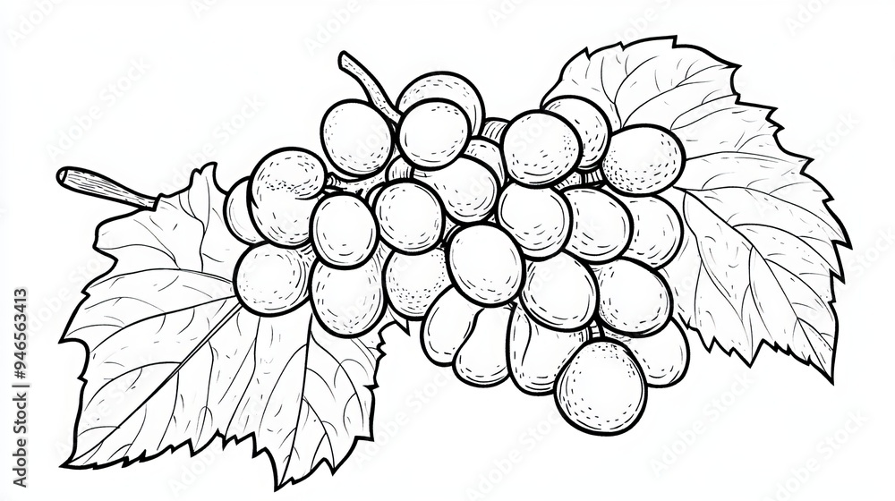 Kids can trace and color these fruit pages. This grape coloring page is ...