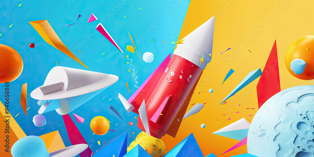 Energetic Product Launch: A bold, colorful background for product ...