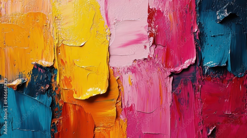 abstract expressionist painting with bold brushstrokes and vibrant ...