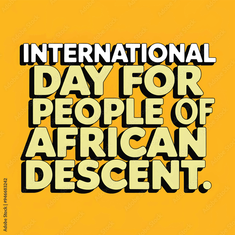 Bold and vibrant typography design for the International Day for People ...