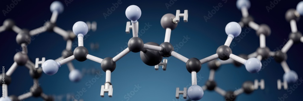 3D Molecular Structure of Ethyl Carbamate, Urethane; Detailed ...