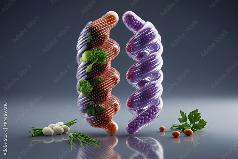 Layered Capsule Encasing Live Bacteria for Gut Health and Probiotics3D ...