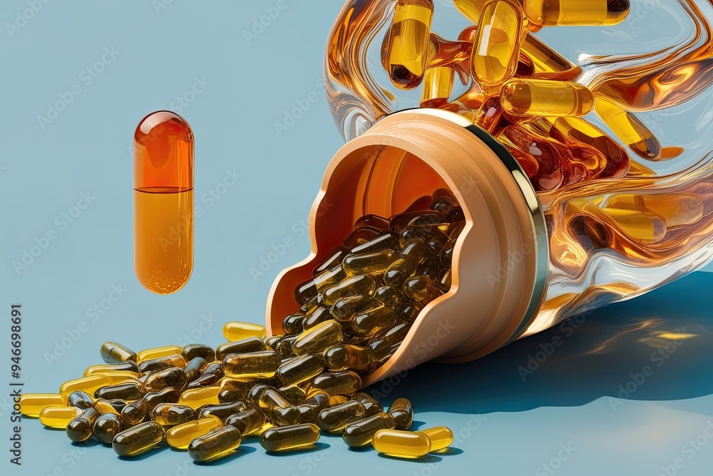 3D Representation of a Transformative Capsule Loaded with Omega Fatty ...