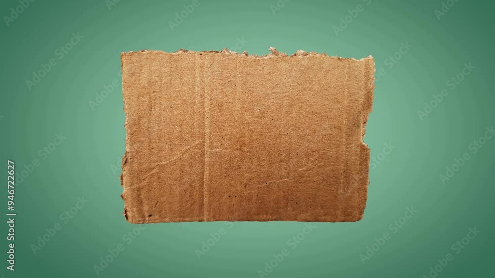 Animation of cardboard paper cutouts on green background with space for ...