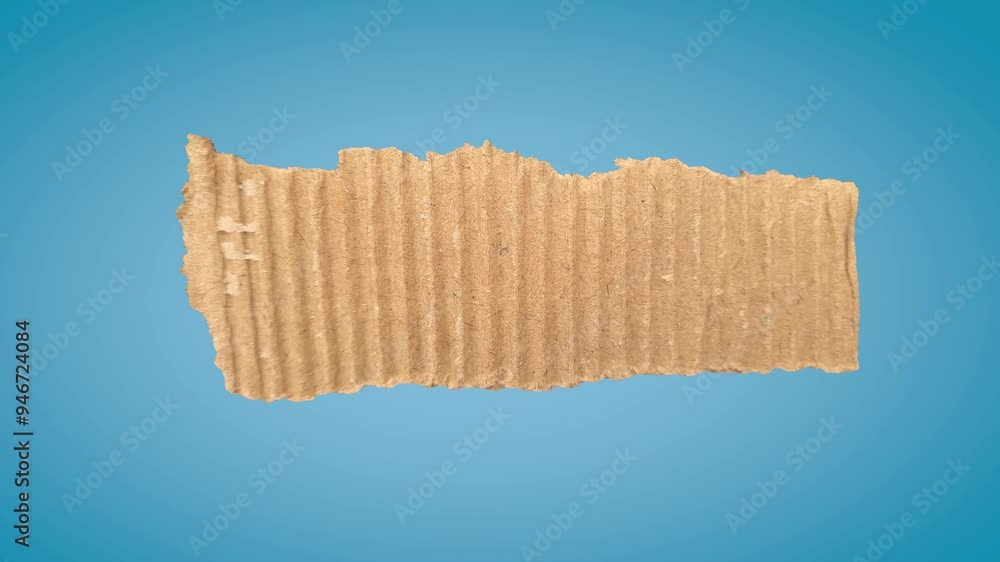 Animation of corrugated cardboard cutouts on a blue background with ...