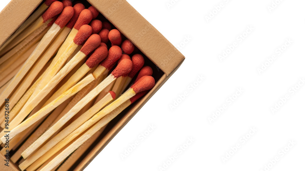Pack of matches isolated on white background Stock Photo | Adobe Stock