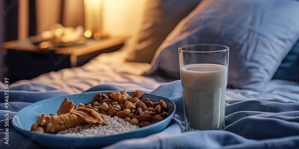 Food for Better Sleep with Melatonin s Structural Chemical Formula ...