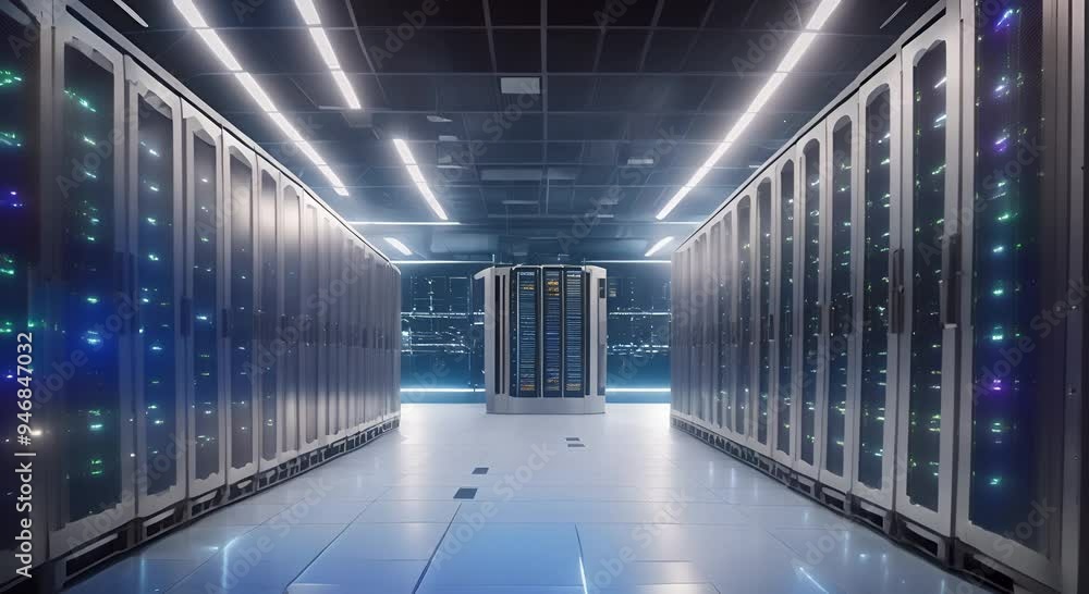 Video animation of modern data center which is the heart of today’s ...