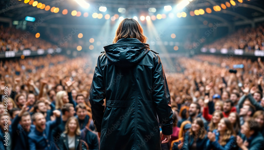 Amidst the frenzy of a roaring crowd, a rock star stands like an oasis ...