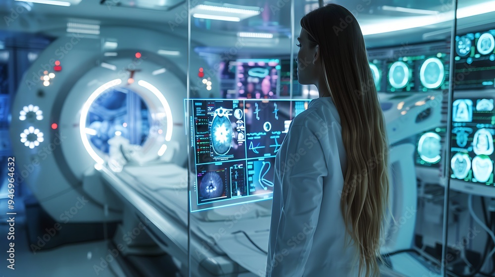 Radiologist uses advanced holographic touch screen for precise MRI ...