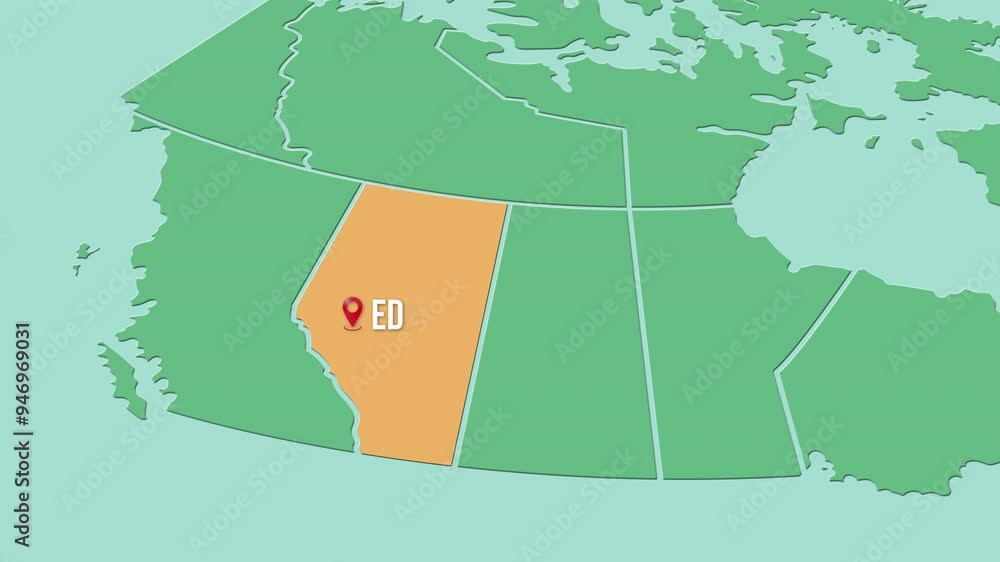 Mapa de Canadá con división política resaltando el territorio de ...