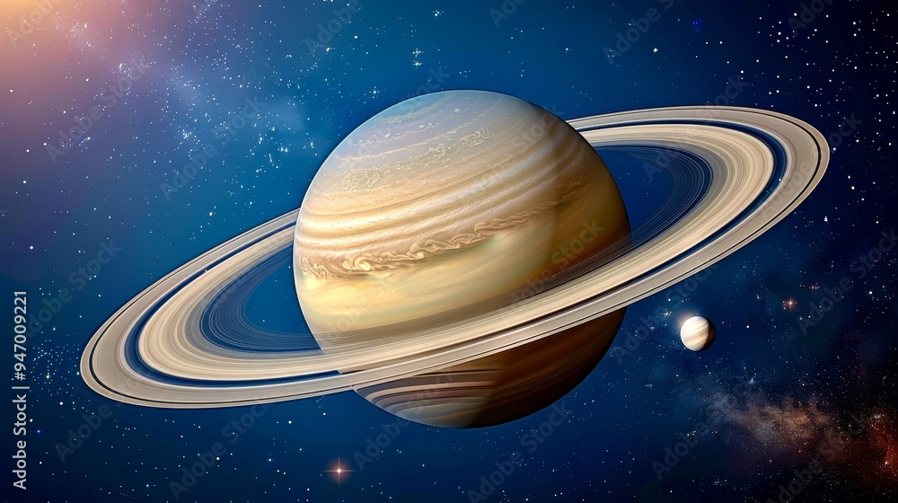 Saturn is a gas giant with a mass 95 times greater than Earth. It has a ...