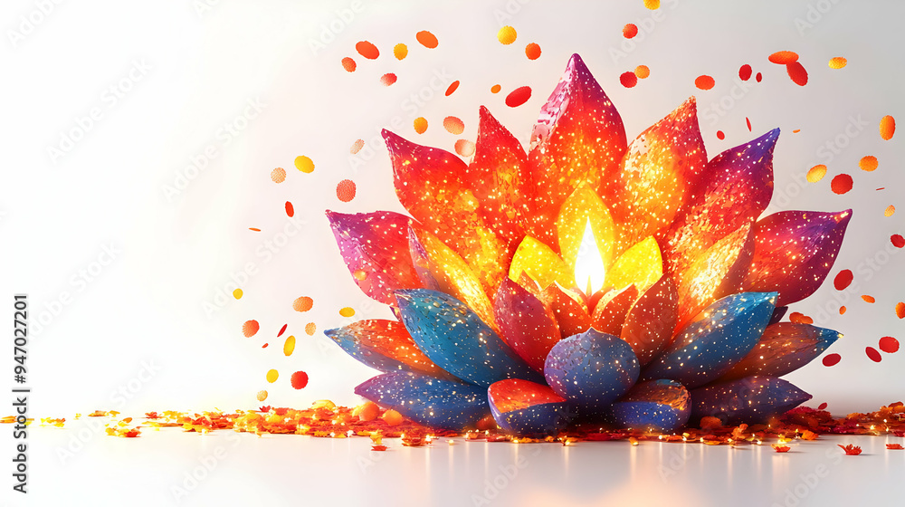 3D Icon Diwali Fireworks and Diwali Wishes Text Zooming In with Dynamic ...