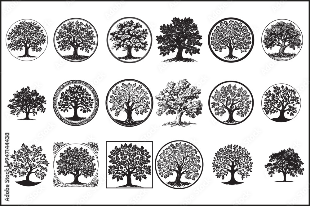 New trending Tree Silhouette, Black Tree, Vector Tree, Tree Clipart ...