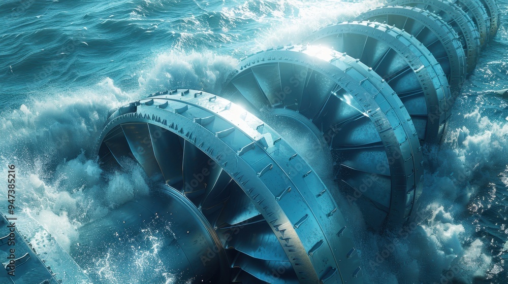 Tidal Energy: By utilizing the rise and fall of ocean tides, tidal ...