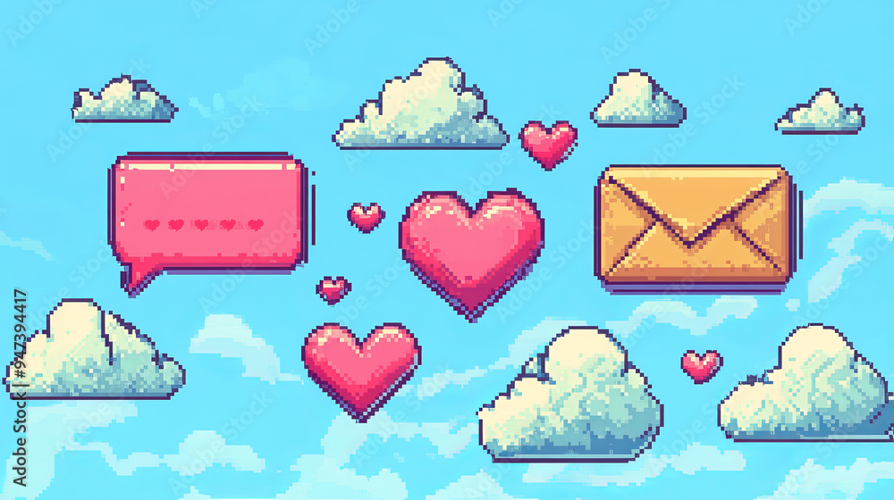 8-bit pixel art speech bubbles and message dialog boxes, vector icons ...